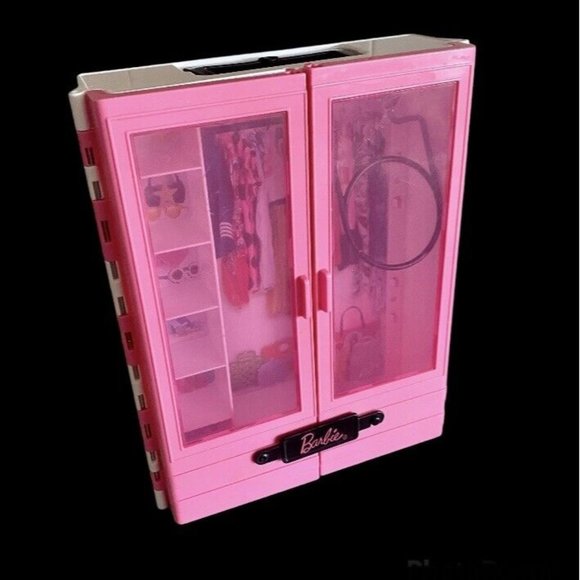 Barbie | Toys | Mattel Barbie Pink Wardrobe Closet Storage Carrying ...